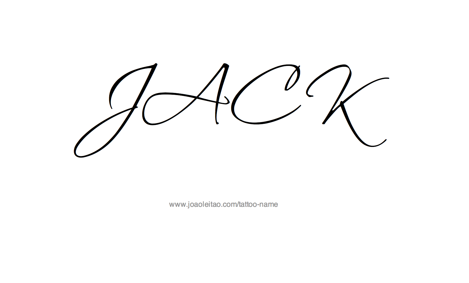 Jack Name Tattoo Designs